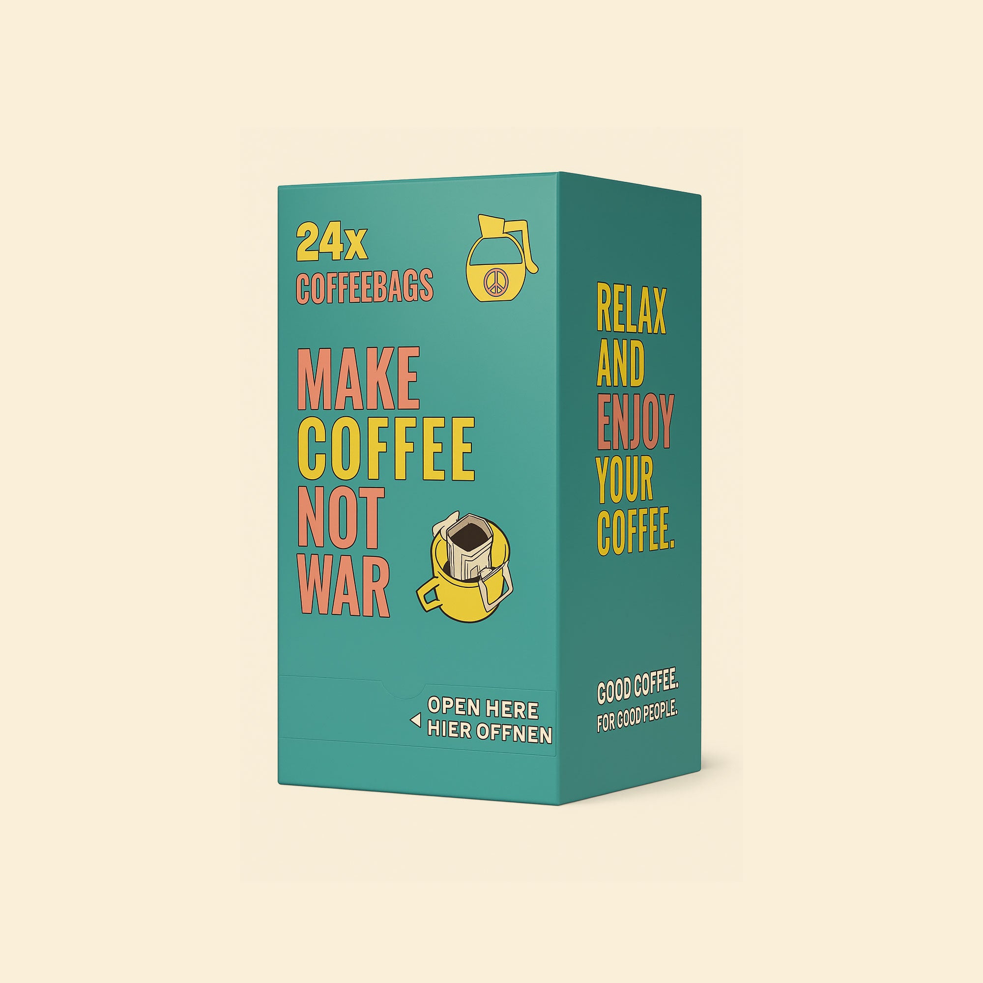 Coby's - CoffeeBag Kalender "MAKE COFFEE NOT WAR" – Coby's Coffee